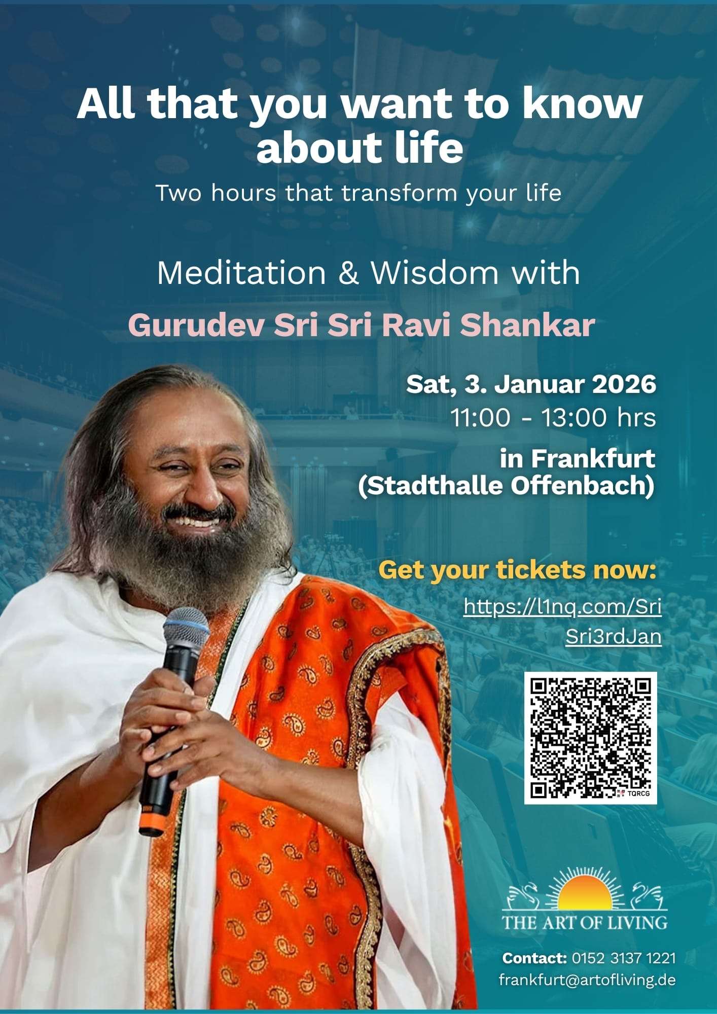 Meditation and Wisdom with Gurudev Sri Sri Ravi Shankar - Silver Ticket ...